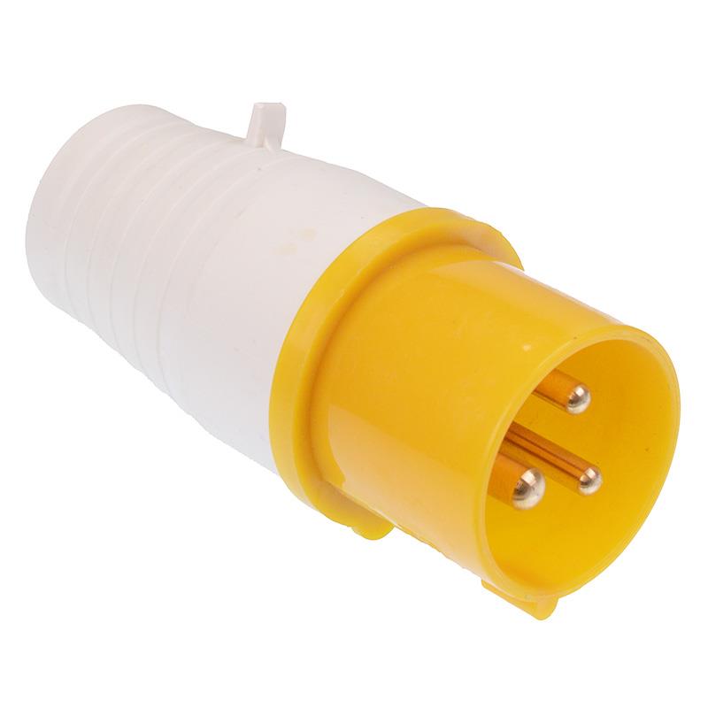 Yellow 16A 110V 2P+E Industrial Plug IP44 — Maplin Pro | Your One Stop ...