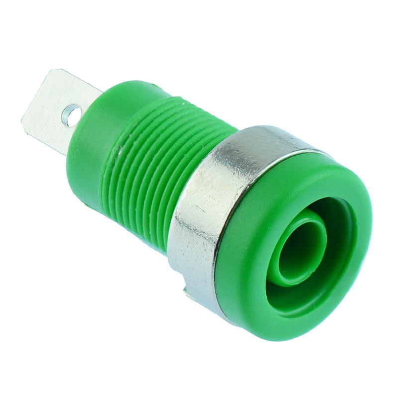 Green 4mm Shrouded Test Socket — Maplin Pro | Your One Stop Component Shop