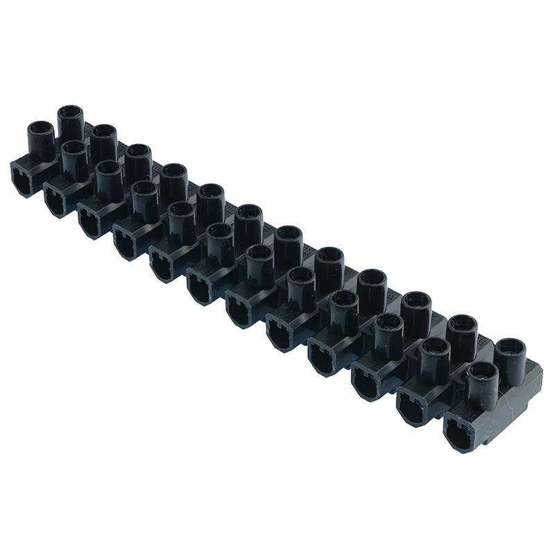 Black 12-Pole Kwik Snap Terminal Block 32A 450V — Maplin Pro | Your One ...