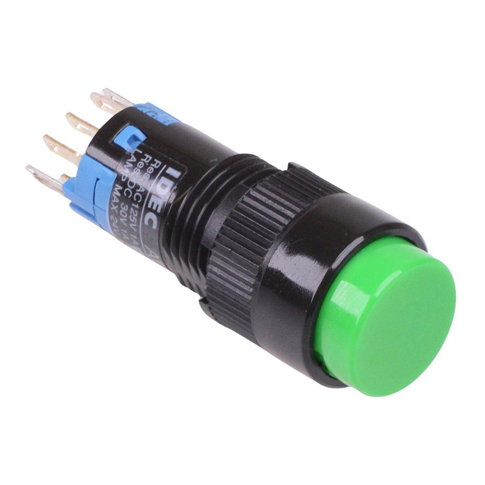 AB2M-A2PG Green 12mm Latching Round Push Button Switch IP65 DPDT — Maplin Pro | Your One Stop ...