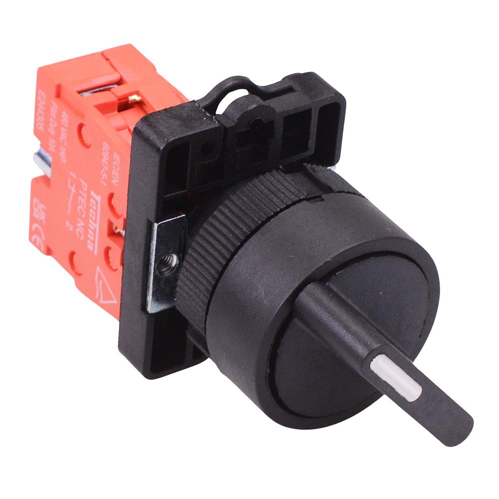 Techna PtecSN2M Momentary 2 Position Plastic Selector Switch 10A 1NC ...