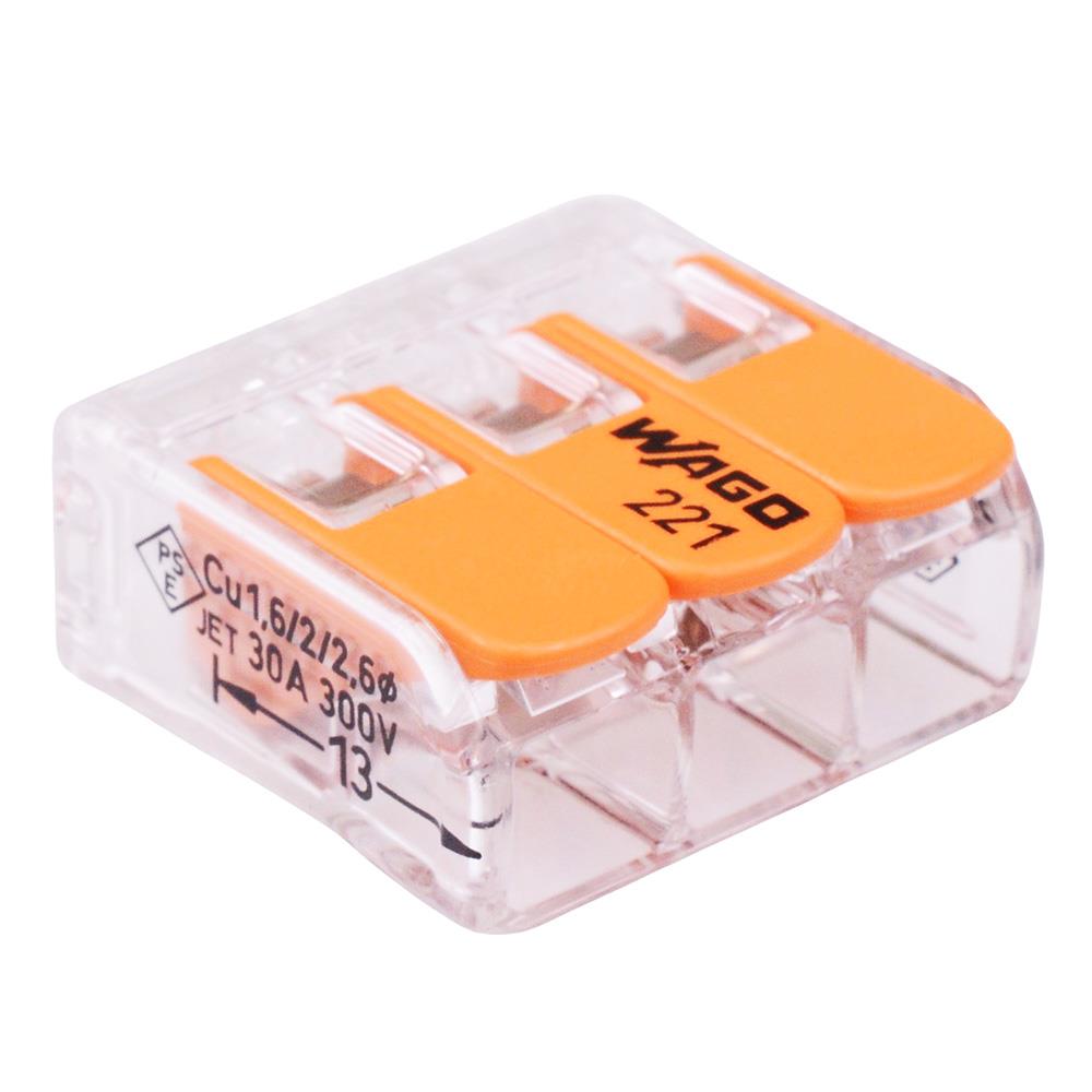 221-613 WAGO 3-Way Compact Lever Connector 6mm² 41A — Maplin Pro | Your ...