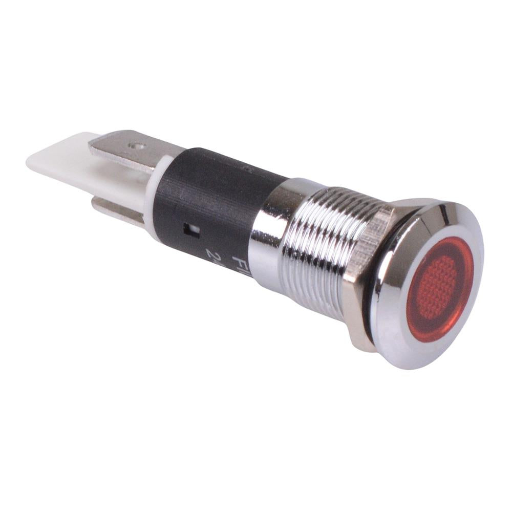 Red LED 12mm Metal Panel Indicator Light Flat 24V — Maplin Pro | Your ...