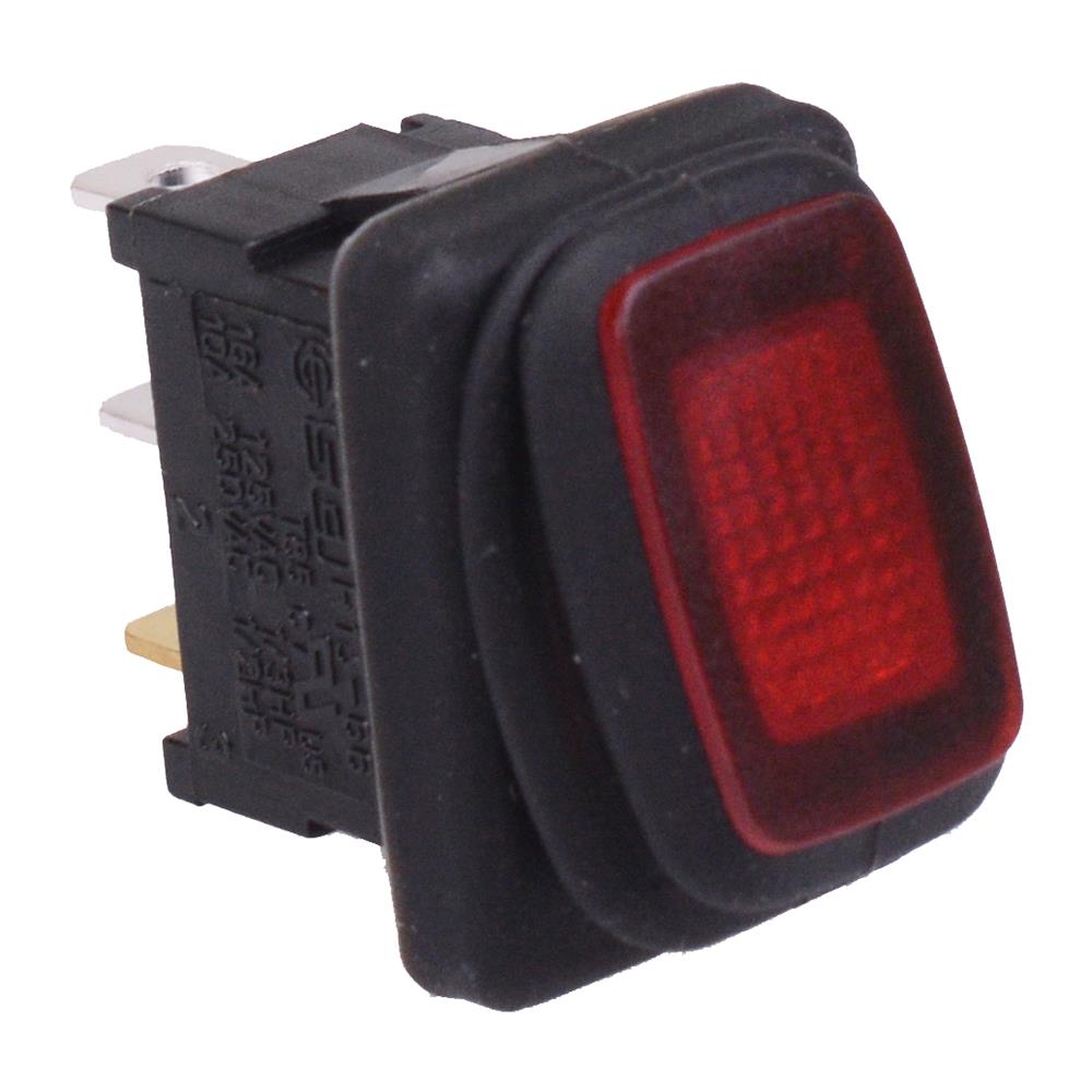 Red 230V illuminated Waterproof On-Off Rectangle Rocker Switch SPST 10 ...