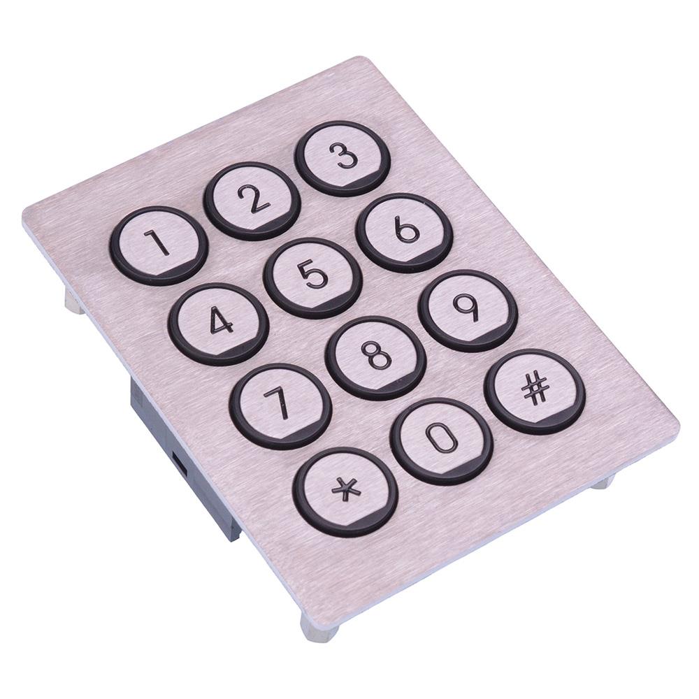 PRR1220 12-Key Front Mounting Stainless Steel Keypad IP65 APEM — Maplin ...