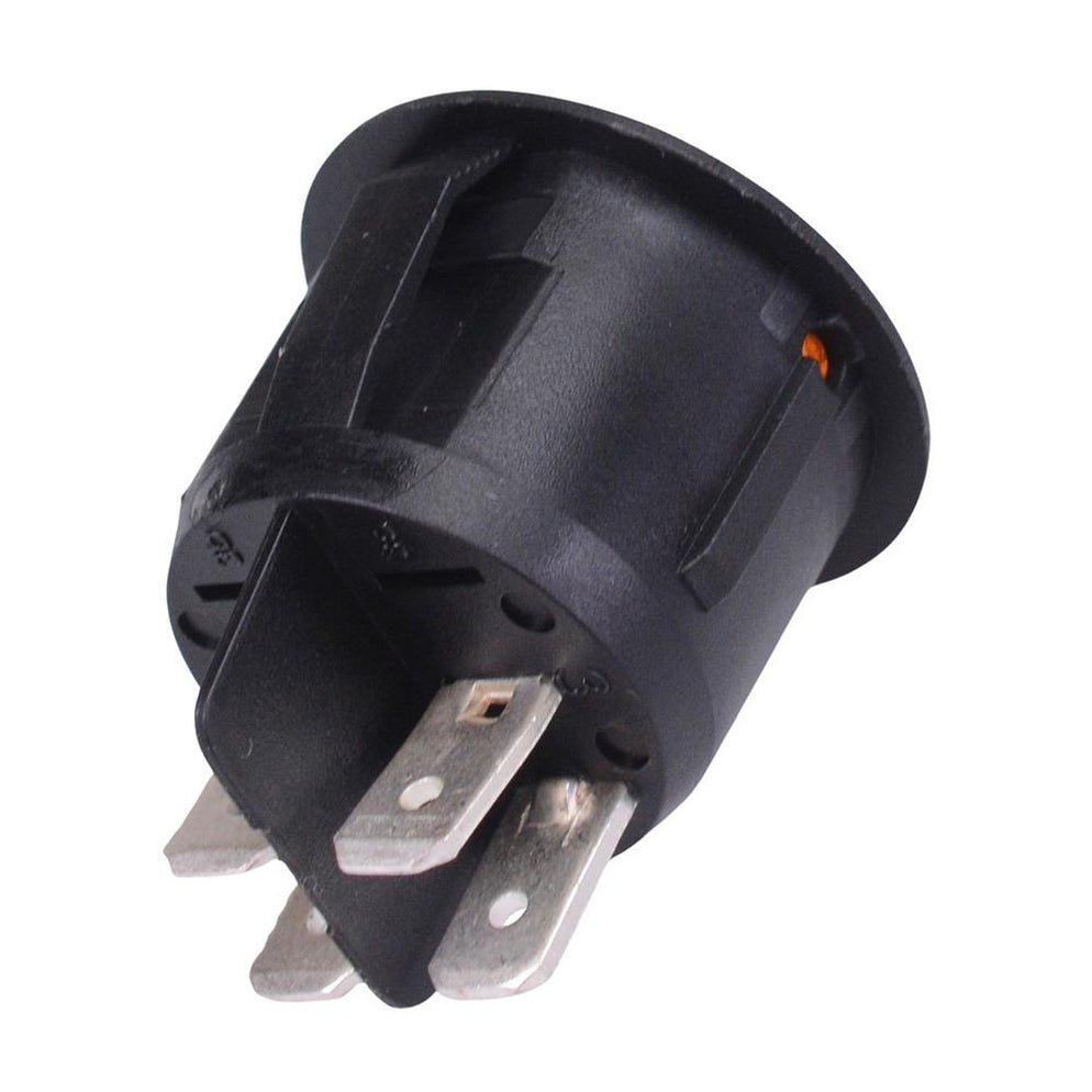 Yellow 12V illuminated On-Off 20mm Round Rocker Switch DPST 20A R13-24 ...