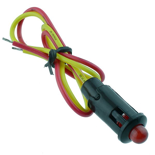 Red 5mm LED Indicator Light Prewired 12V — Maplin Pro | Your One Stop ...
