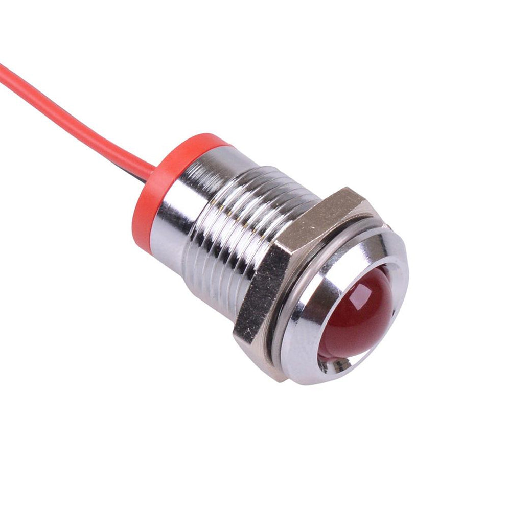 Q14P7CXXR12-X0012 Red Prominent 14mm 12VDC LED Panel Indicator APEM ...