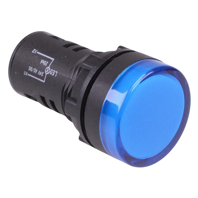 Blue 22mm LED Pilot Indicator Light 24V — Maplin Pro | Your One Stop ...