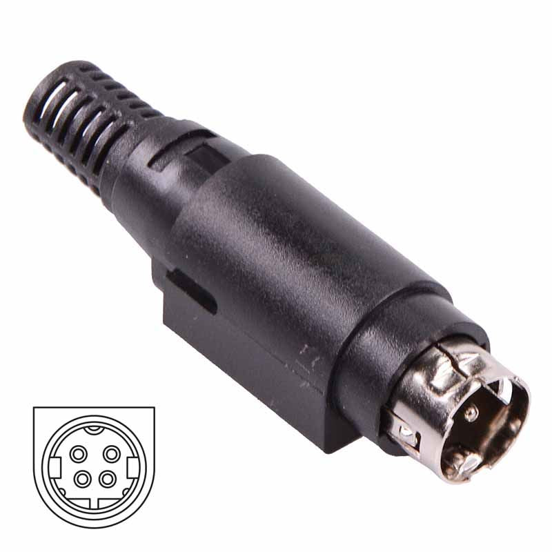 4 Pin Power DIN Connector Plug — Maplin Pro | Your One Stop Component Shop