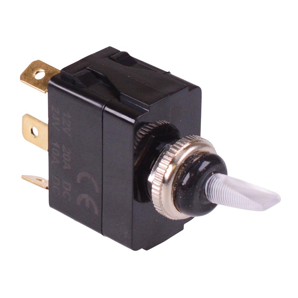On-On Red LED illuminated Toggle Switch 20A 12V SPDT — Maplin Pro ...