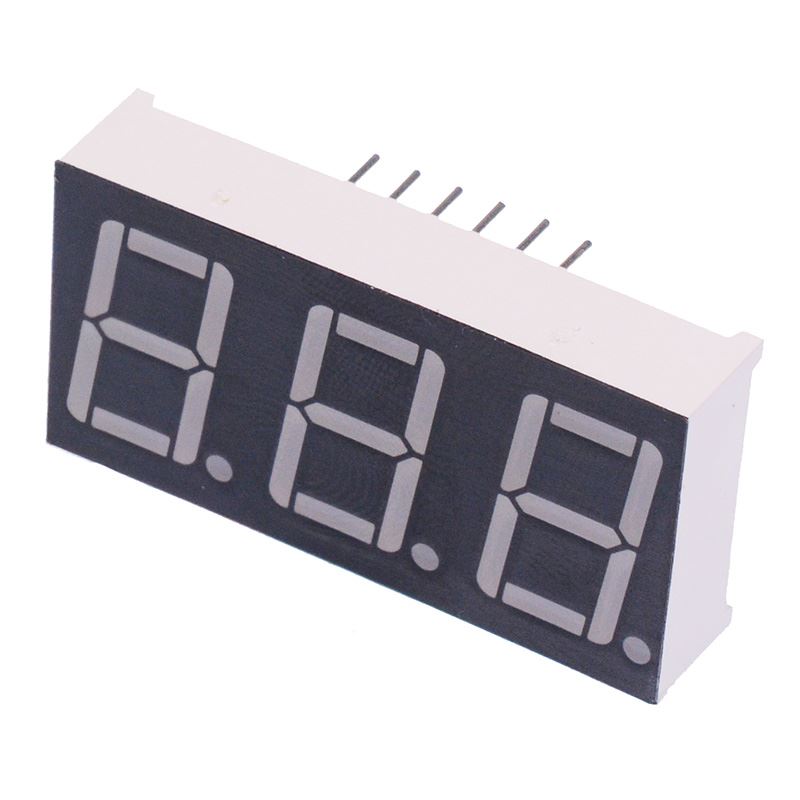 Yellow Green 0.56" 3-Digit Seven Segment Display Anode LED — Maplin Pro ...