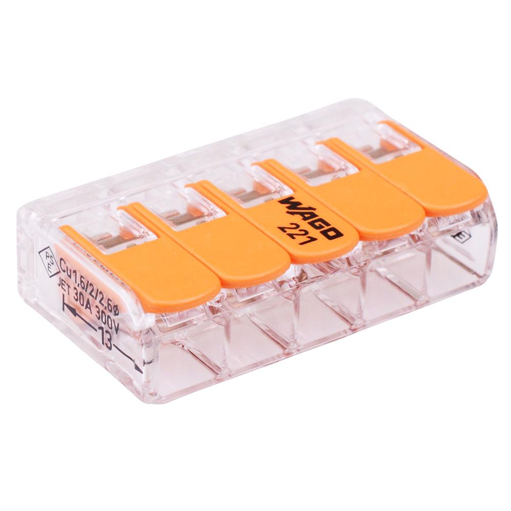 221-615 WAGO 5-Way Compact Lever Connector 6mm² 41A — Maplin Pro | Your ...