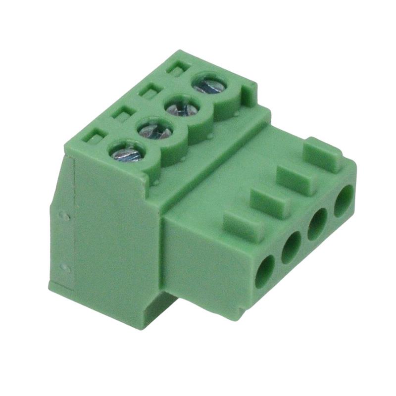 4-Way 2.54mm Right Angle Pluggable Terminal Block 4A 125V — Maplin Pro ...