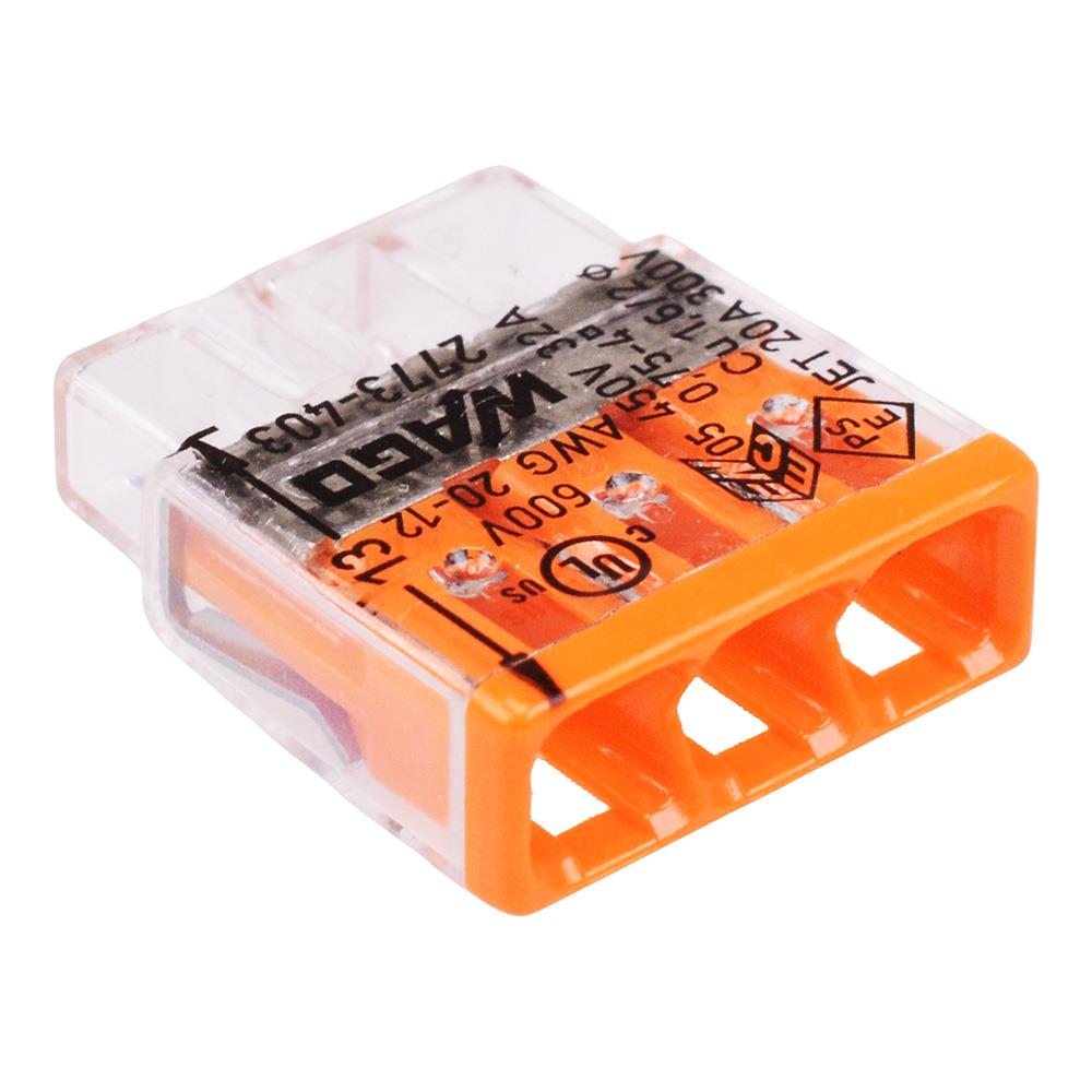2773-403 WAGO Compact 3 Way Push Wire Connector 32A — Maplin Pro | Your ...