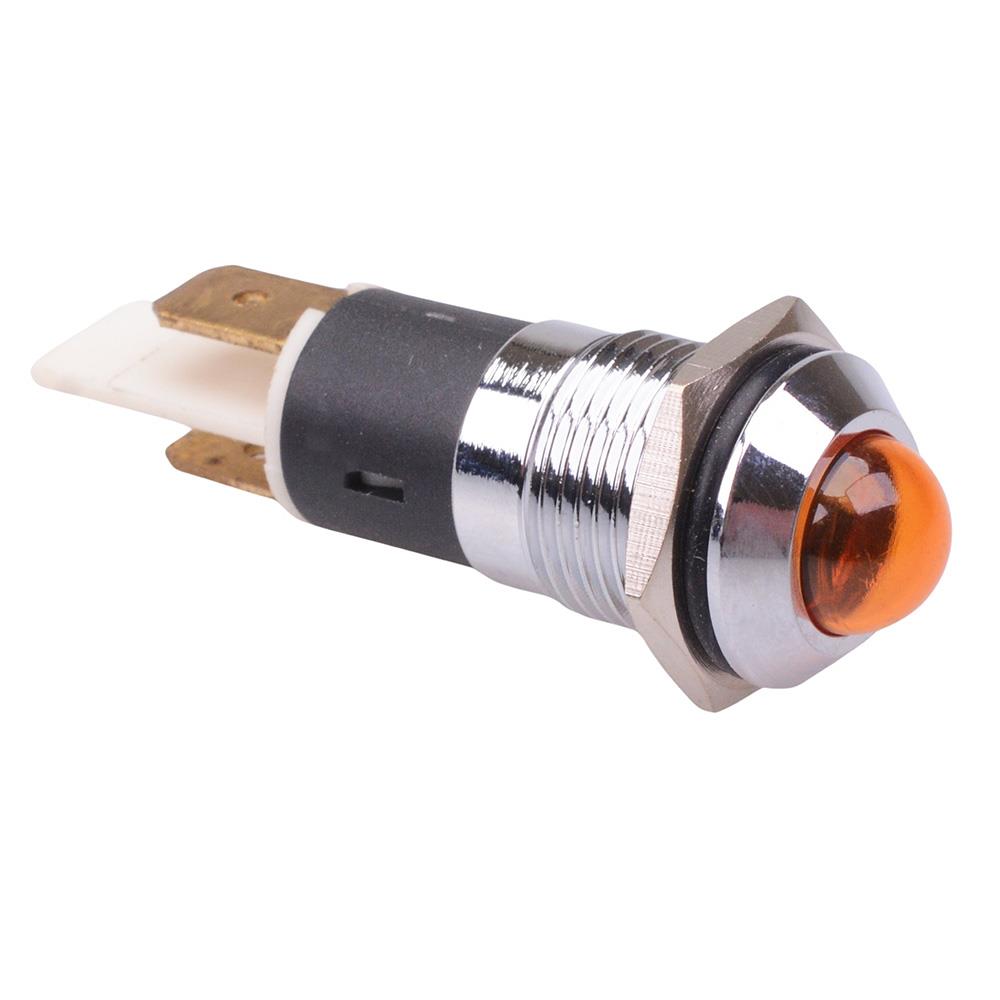 Yellow LED 14mm Metal Panel Indicator 12V — Maplin Pro | Your One Stop ...